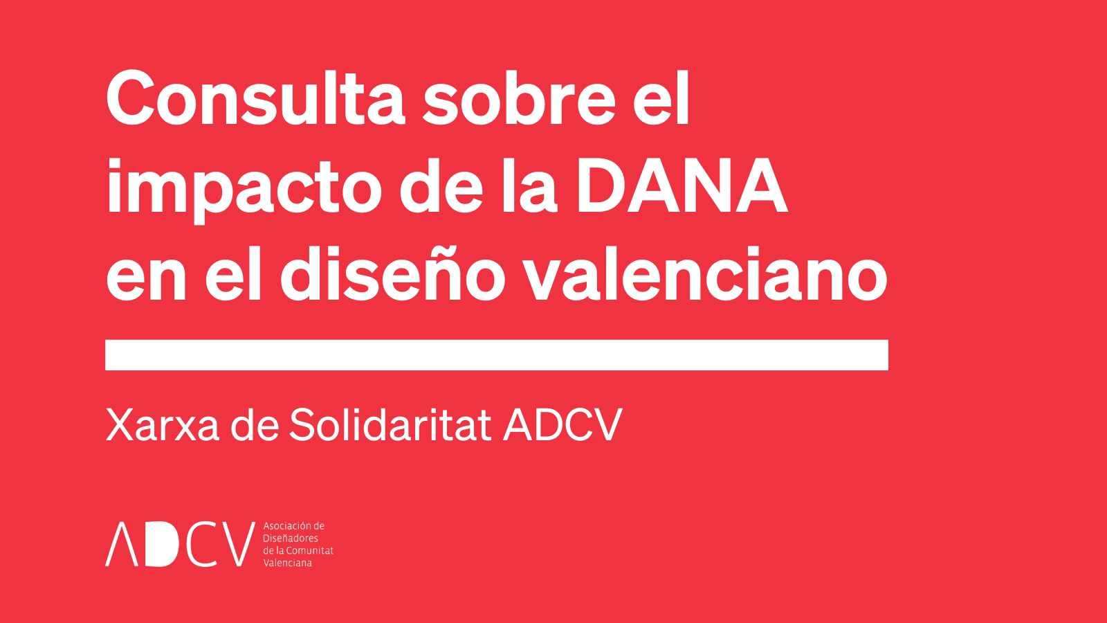 Consulta de ADCV sobre el impacto de la DANA en el diseño valenciano - ADCV